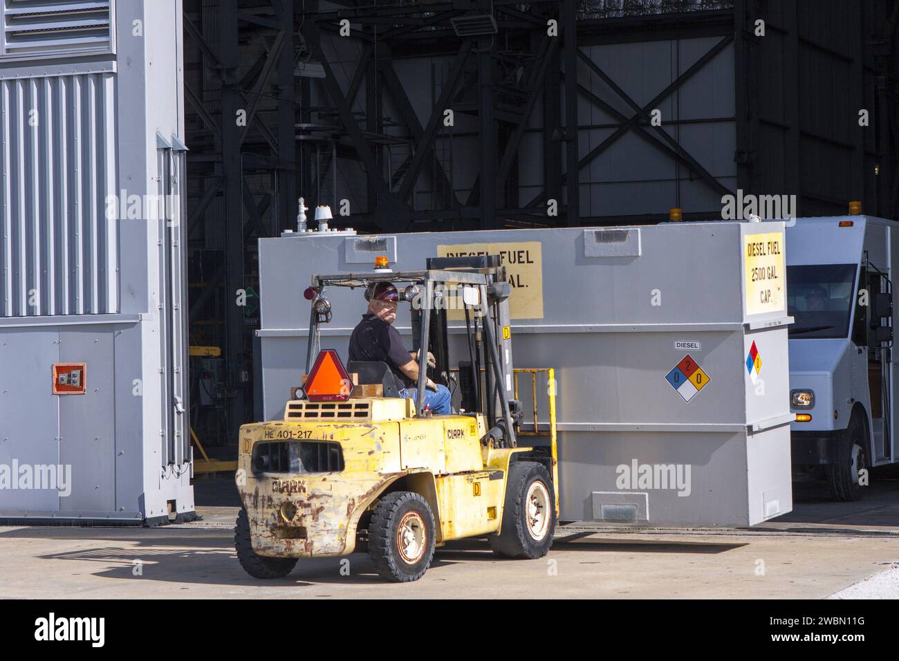 CAPE CANAVERAL, Fla. – In front of the Vehicle Assembly Building at ...