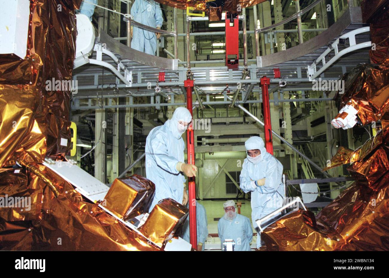 KENNEDY SPACE CENTER, Fla. -- Inside the Vertical Processing Facility ...