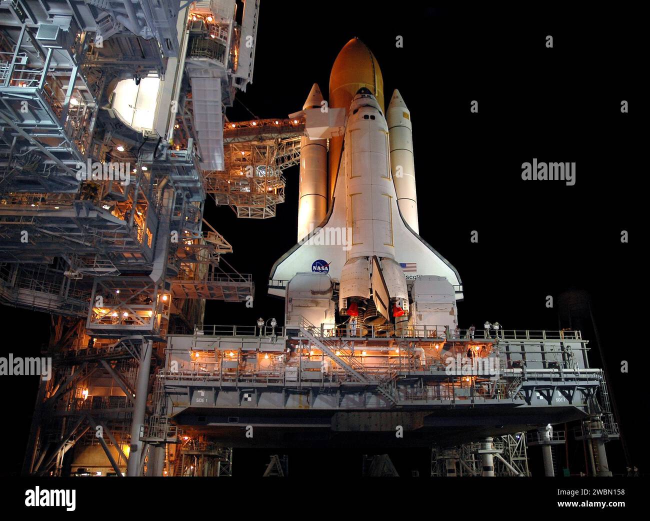 KENNEDY SPACE CENTER, FLA. -- The Rotating Service Structure is rolled ...