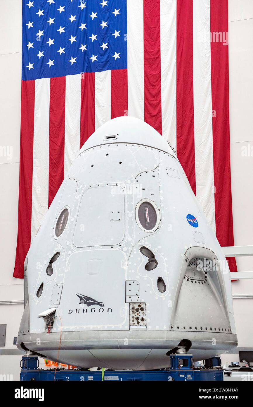 The Spacex Crew Dragon Spacecraft Undergoes Final Processing At Cape