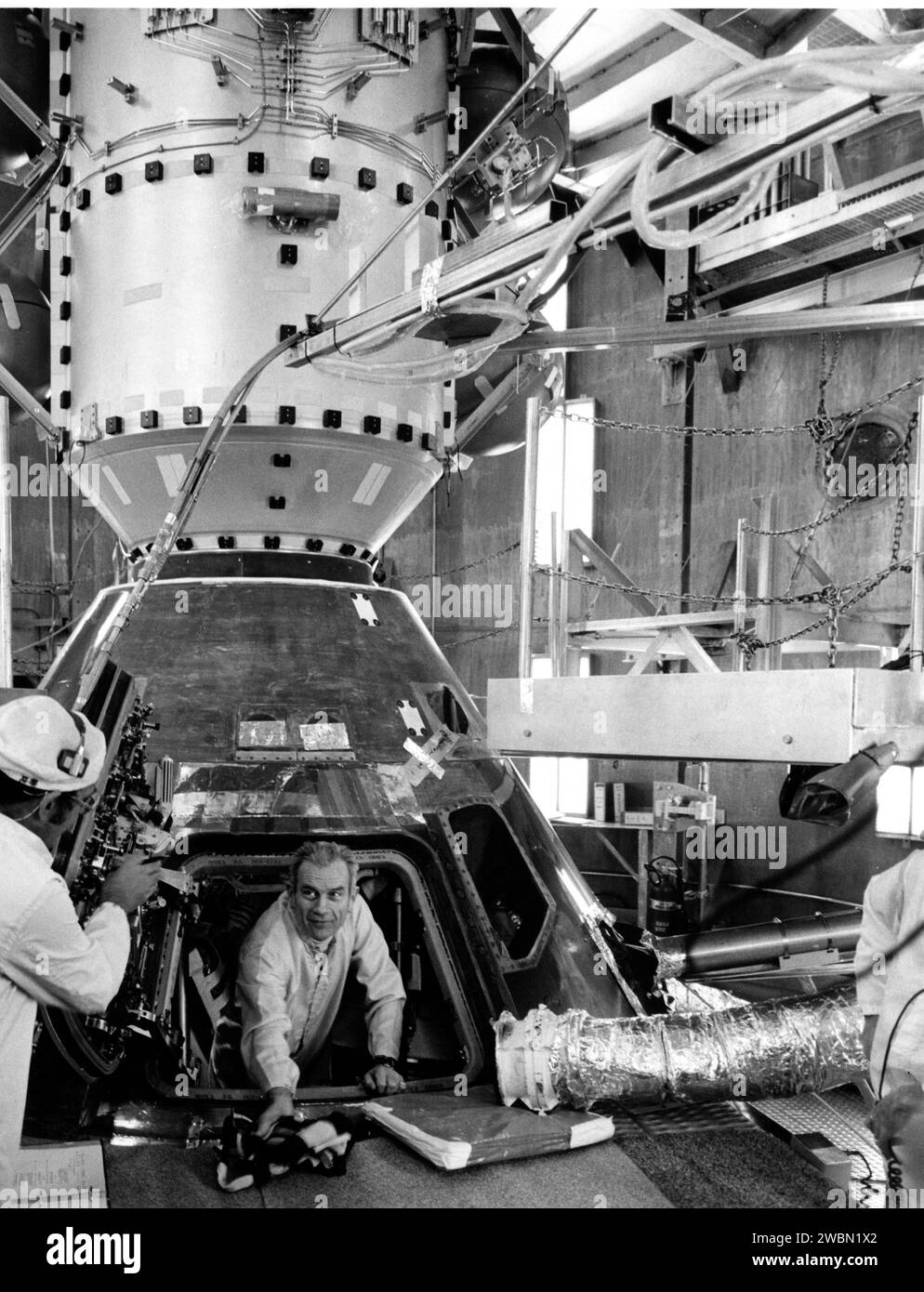 KENNEDY SPACE CENTER, FLA. -- Astronaut Donald Slayton is shown in the ...