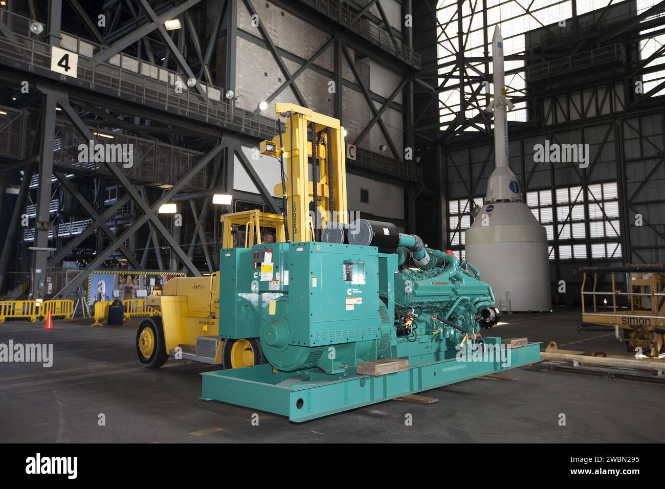 A new Cummins engine and generator are installed in Crawler-Transporter ...