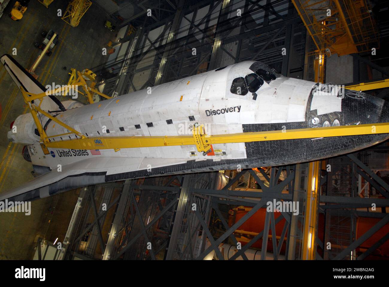 CAPE CANAVERAL, Fla. -- In the Vehicle Assembly Building at NASA's Kennedy Space Center in ...