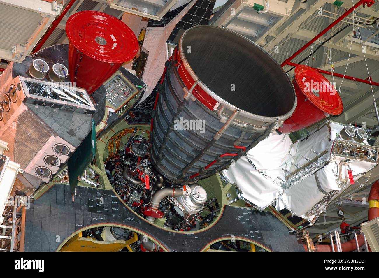KENNEDY SPACE CENTER, FLA. - In this closeup view, the first of three ...