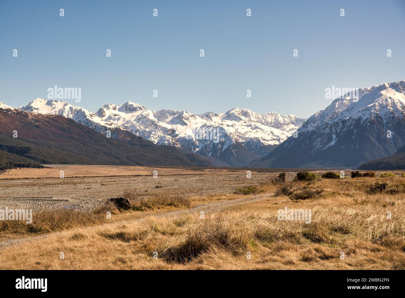 Arthurs pass scenery at the National park landmark observation point ...