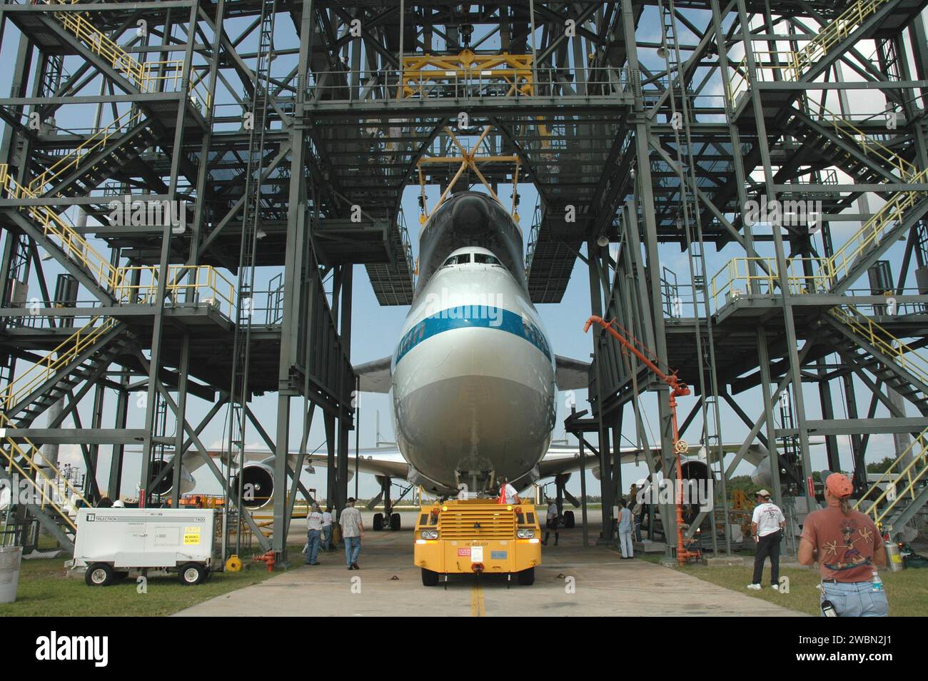 KENNEDY SPACE CENTER, FLA. - The Shuttle Carrier Aircraft, a modified ...