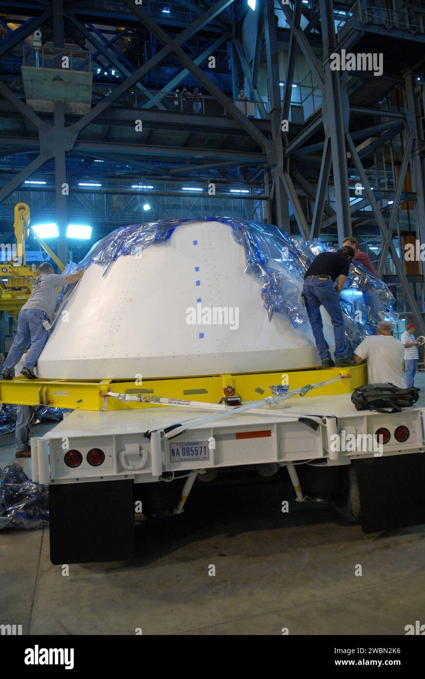 CAPE CANAVERAL, Fla. – In the Vehicle Assembly Building's high bay 4 at ...