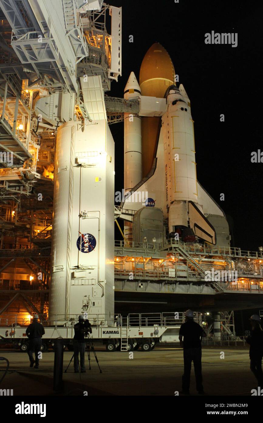 CAPE CANAVERAL, Fla. -- A canister, carrying the Alpha Magnetic Spectrometer-2 (AMS) and Express ...
