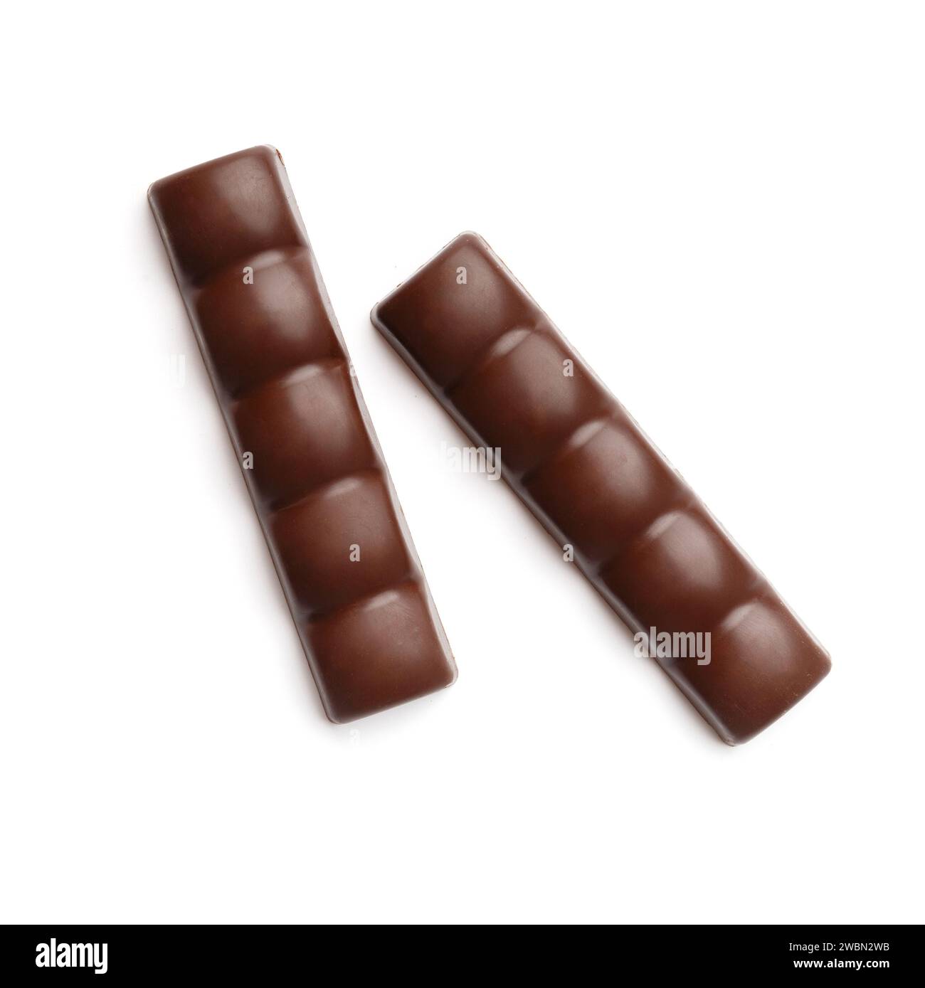 Chocolate bars on a white background, close-up. Porous, airy chocolate ...