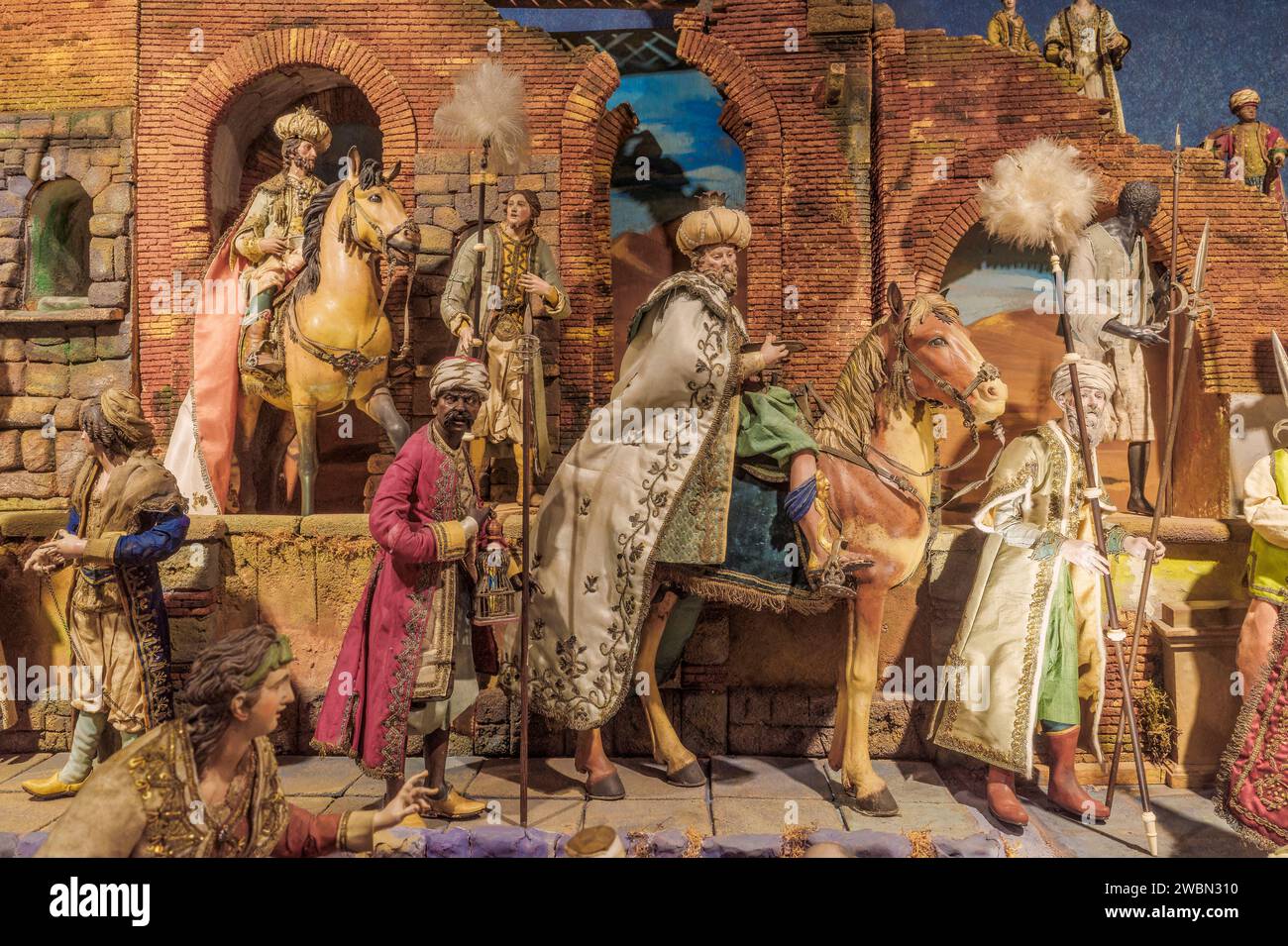 Scenes from the 18th century Neapolitan nativity scene in the museum ...