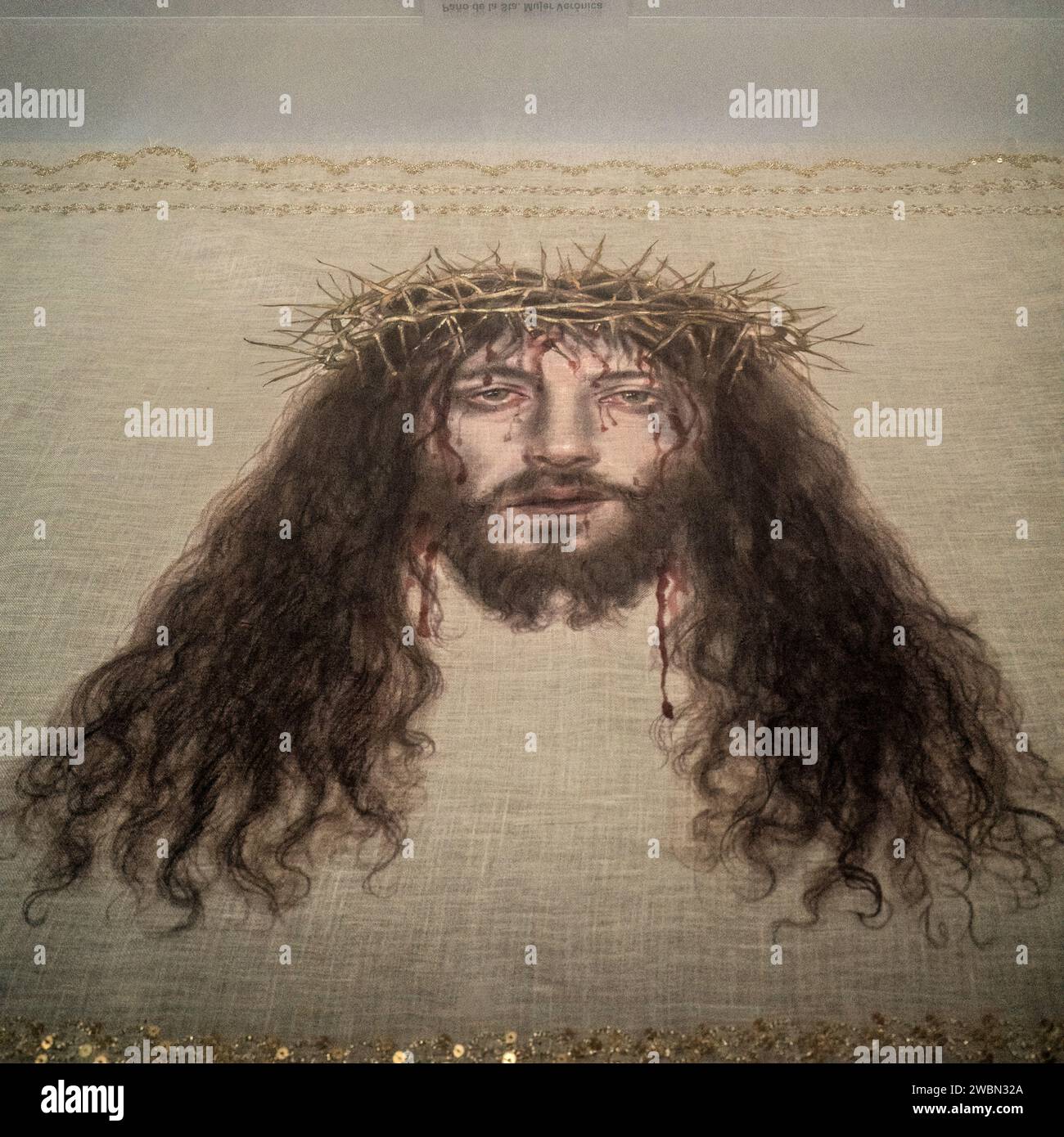 Cloth with jesus face hi-res stock photography and images - Alamy