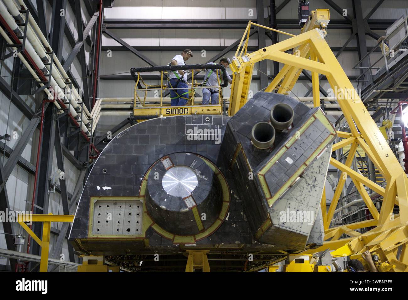CAPE CANAVERAL, Fla. – Inside Orbiter Processing Facility-1 at NASA’s ...