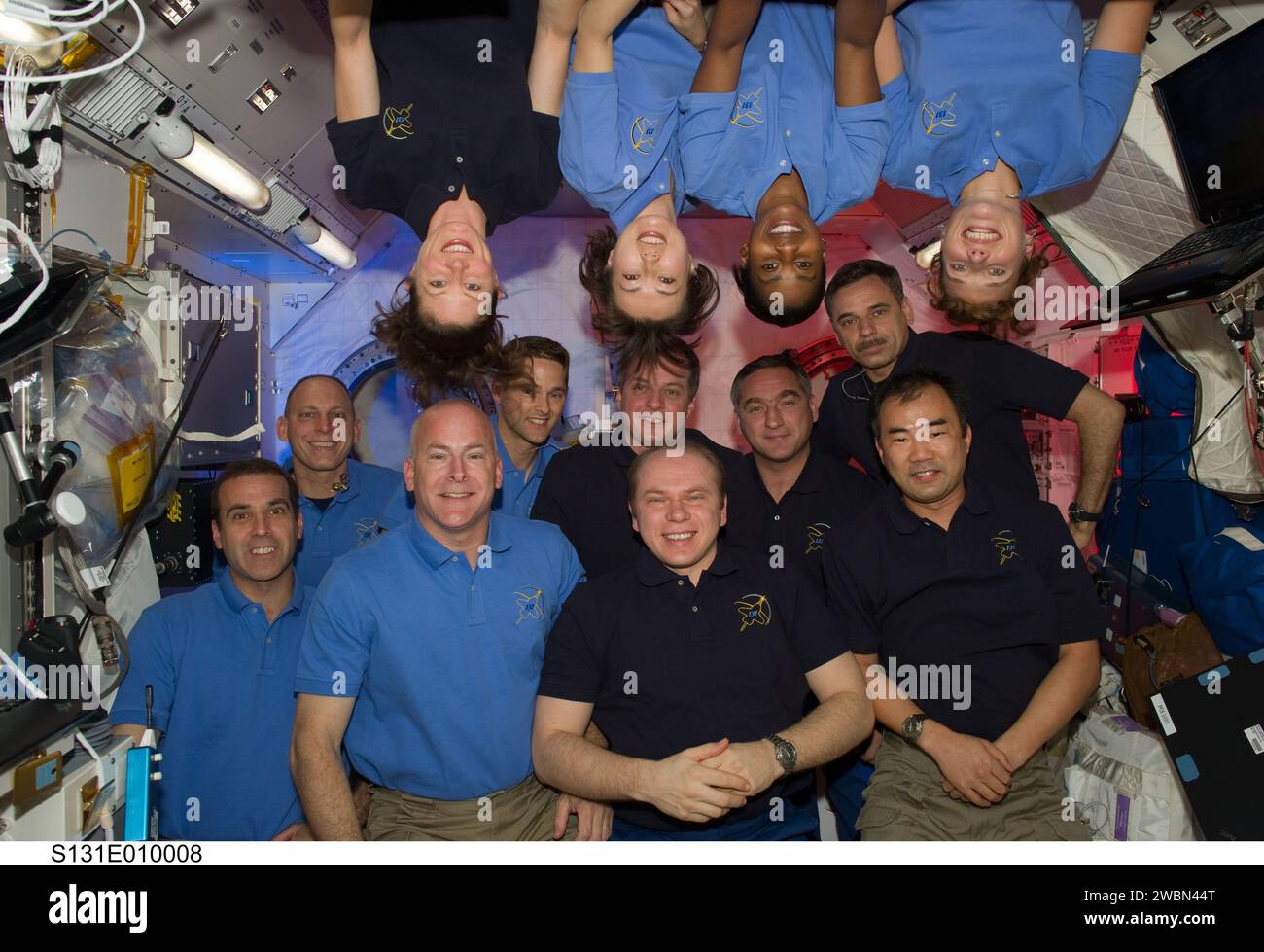 S131-E-010008 (14 April 2010) --- STS-131 and Expedition 23 crew ...
