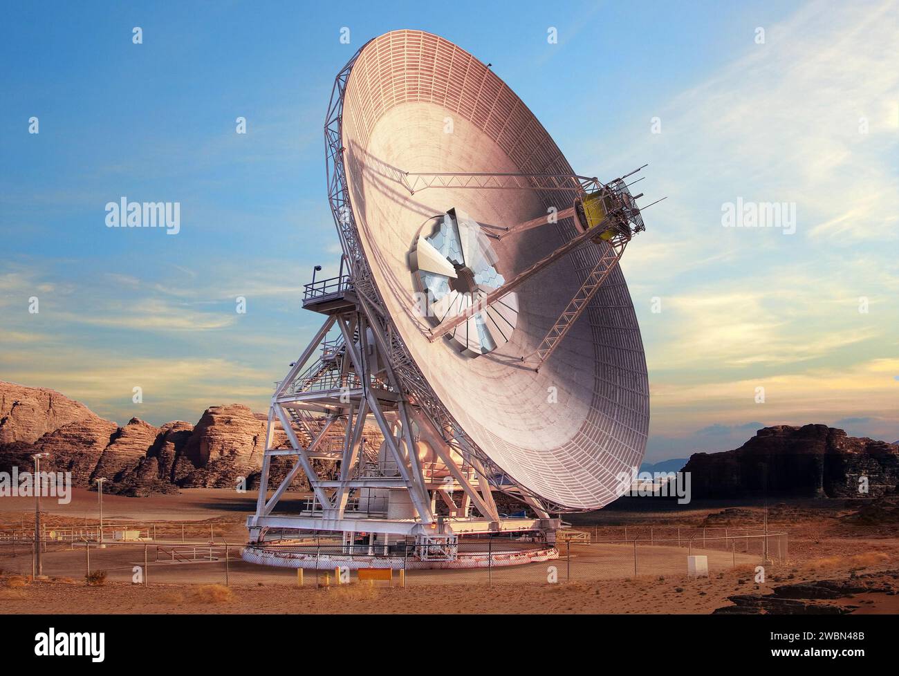 This artist's concept shows what Deep Space Station-23, a new antenna ...