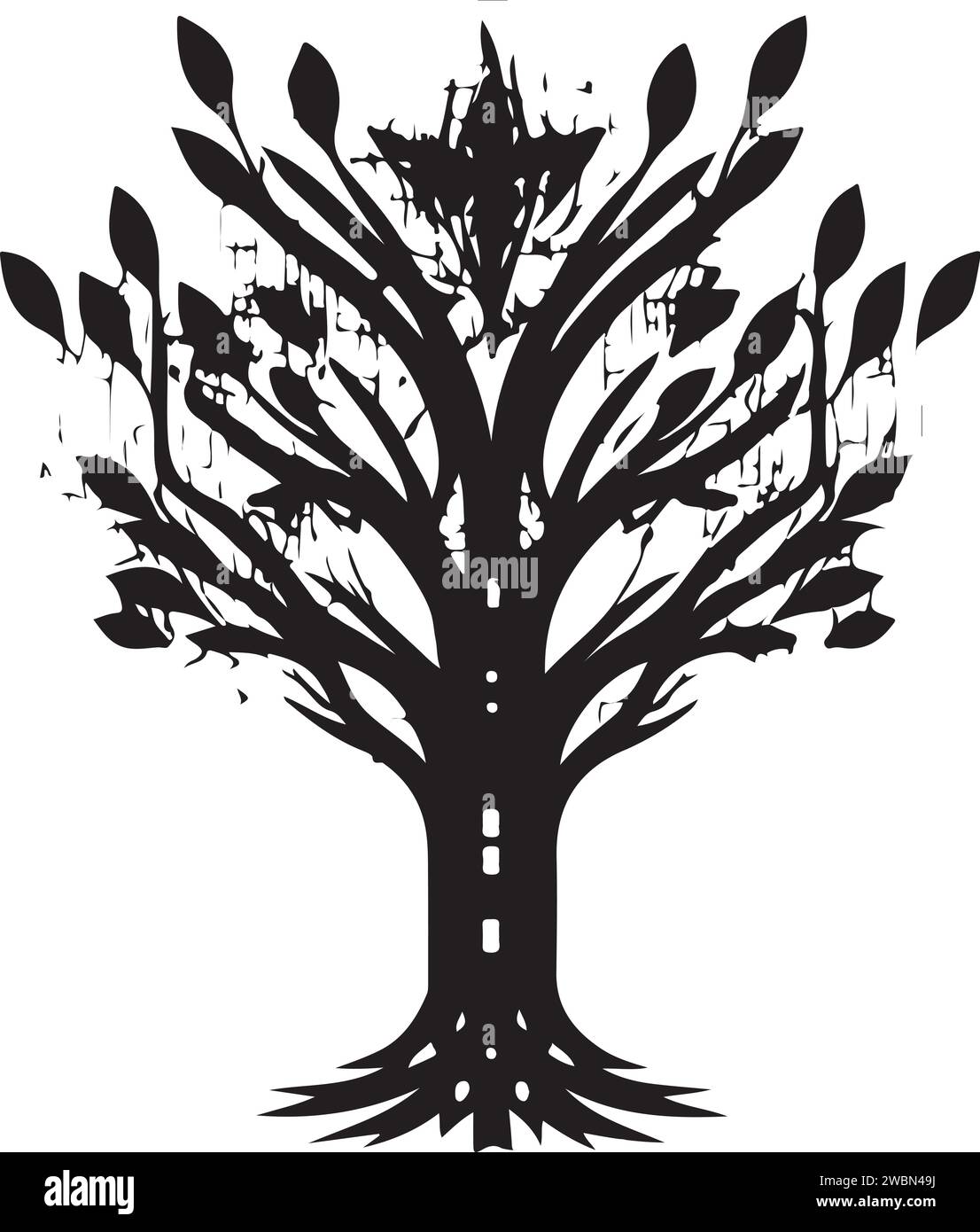 Eco tech tree logo Black and White Stock Photos & Images - Alamy