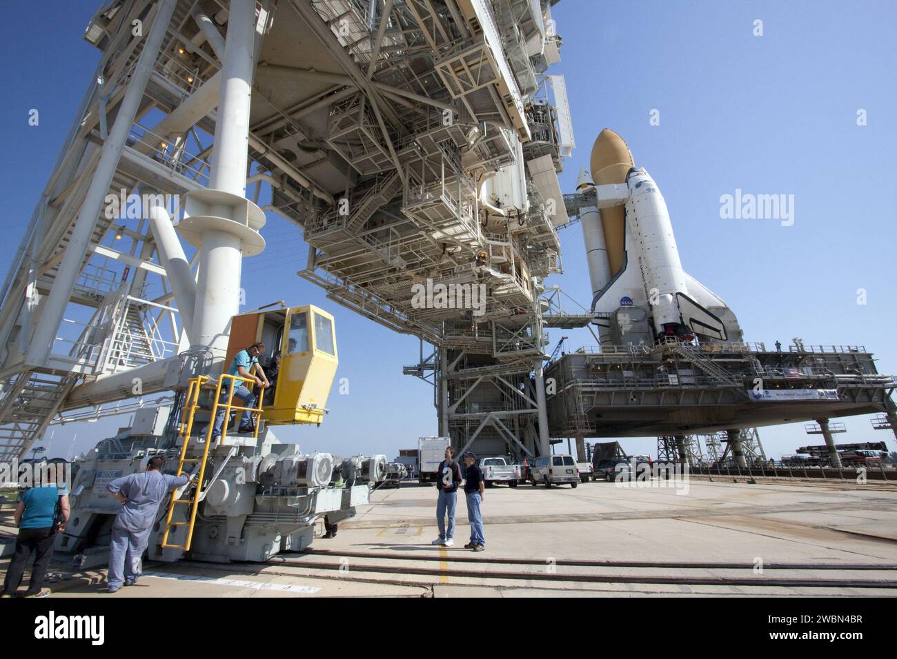 CAPE CANAVERAL, Fla. – On Launch Pad 39A at NASA's Kennedy Space Center ...