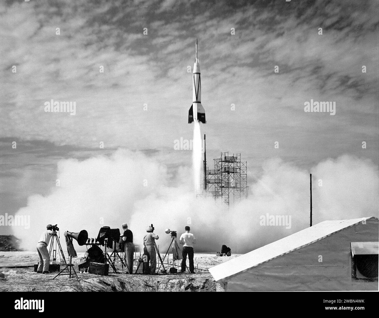 1950 bumper launched cape canaveral Black and White Stock Photos ...