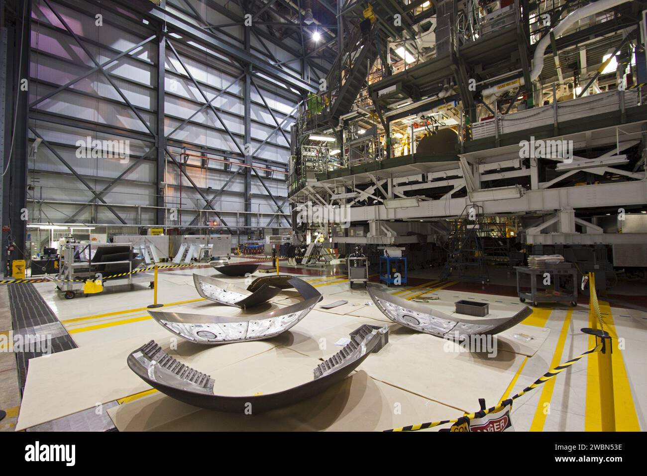 CAPE CANAVERAL, Fla. – Inside Orbiter Processing Facility-1 at NASA’s ...