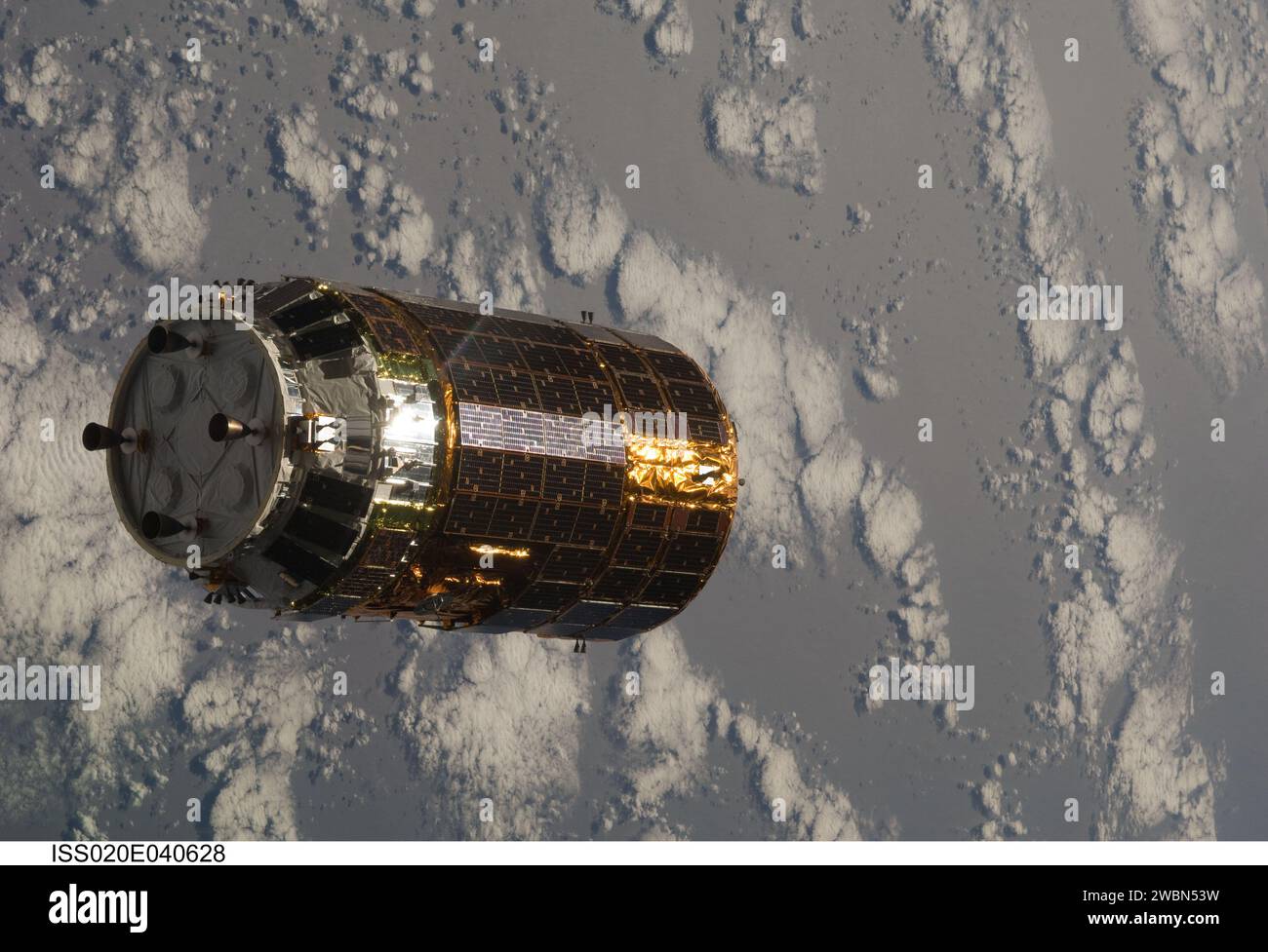 ISS020-E-040628 (17 Sept. 2009) --- Backdropped by a scattering of ...