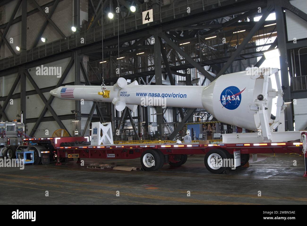 CAPE CANAVERAL, Fla. – A mockup of the Launch Abort System, or LAS, is ...