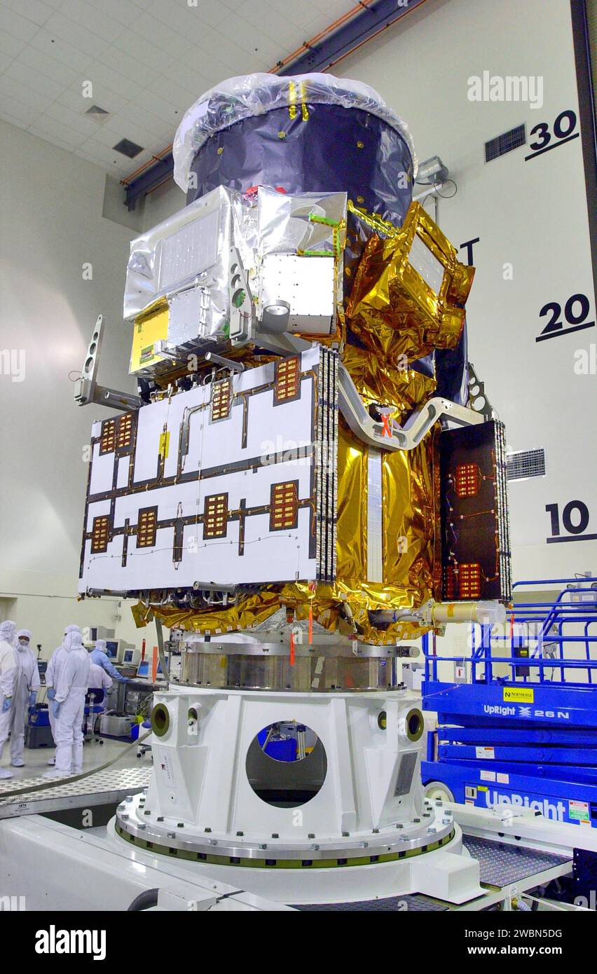 The CALIPSO spacecraft was raised to vertical inside the Astrotech ...