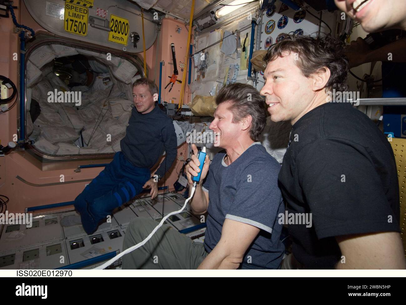 ISS020-E-012970 (21 June 2009) --- Expedition 20 crew members view a ...