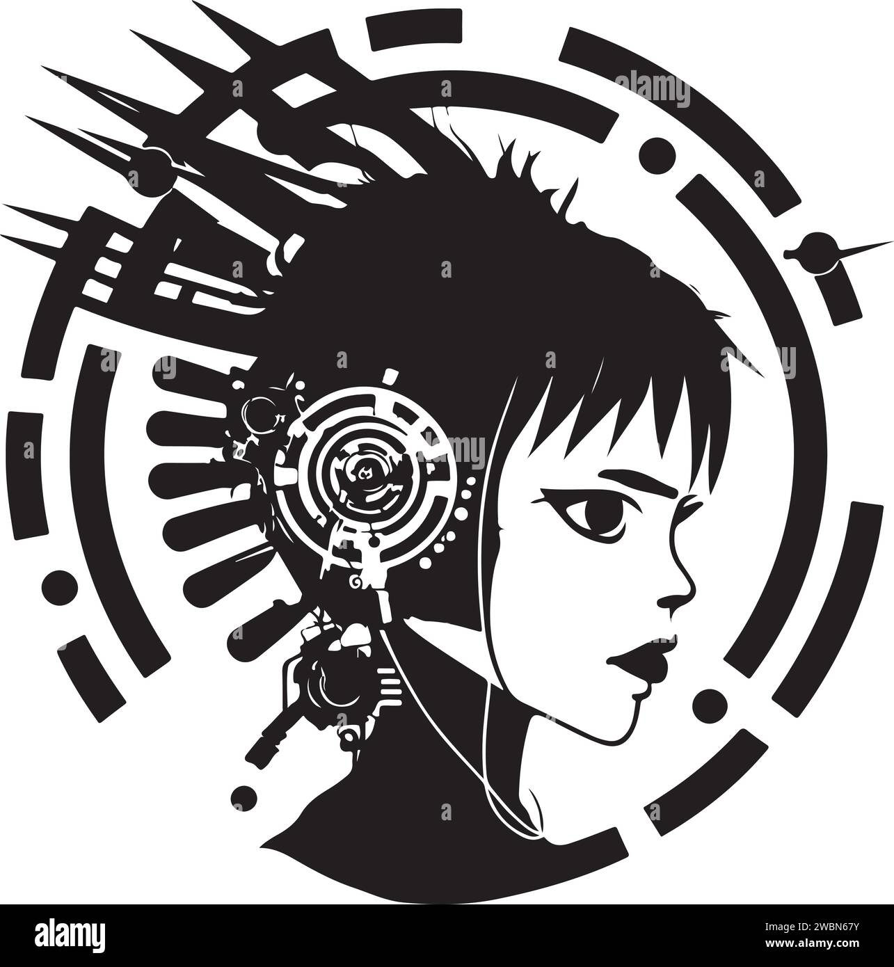 Cyber punk vector vectors hi-res stock photography and images - Alamy