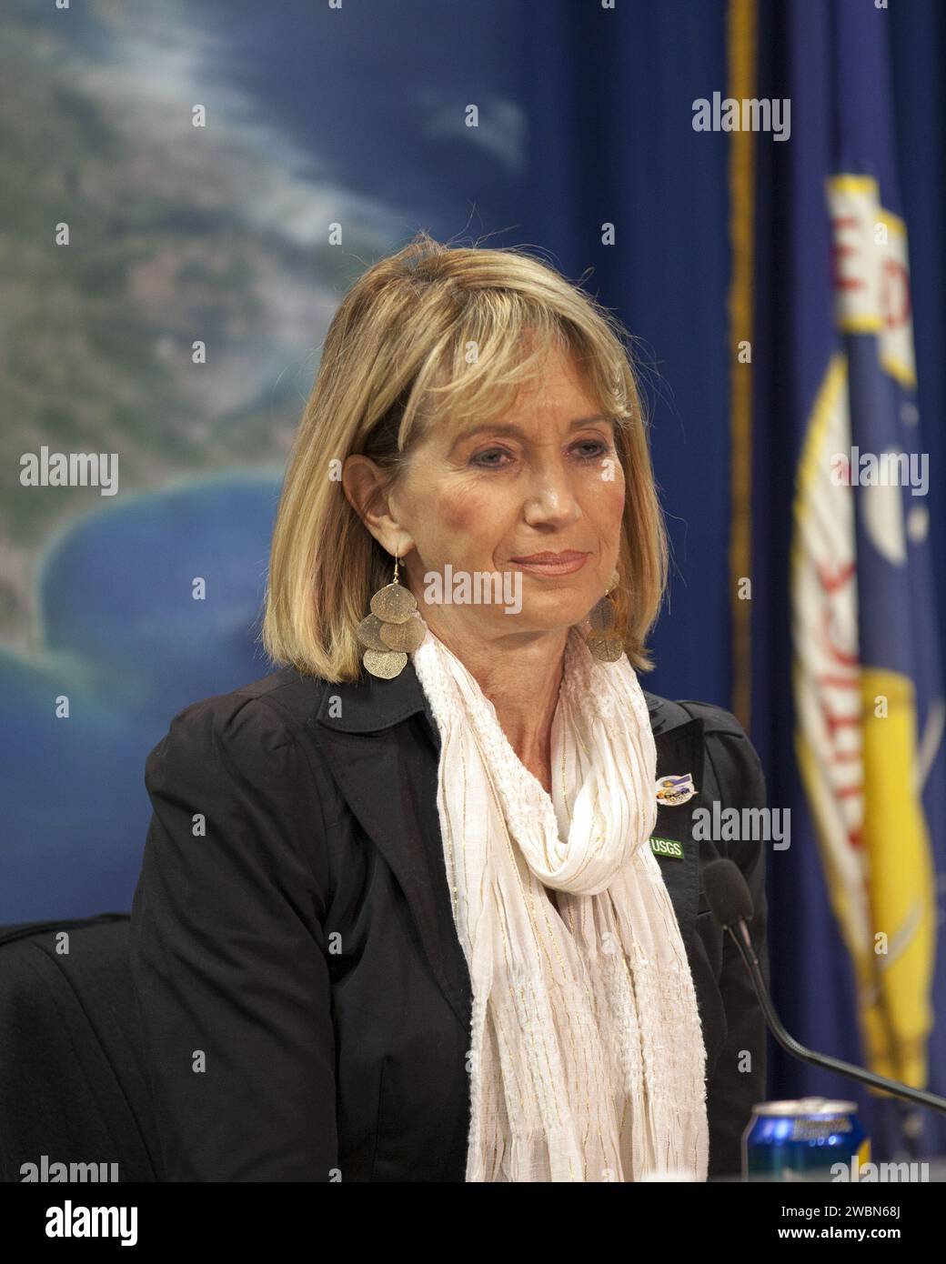 VANDENBERG AIR FORCE BASE, Calif. -- Media attending a post-launch news ...
