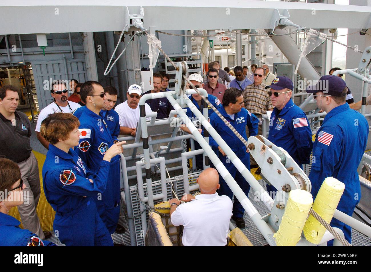KENNEDY SPACE CENTER, FLA. - On the Fixed Service Structure at Launch ...