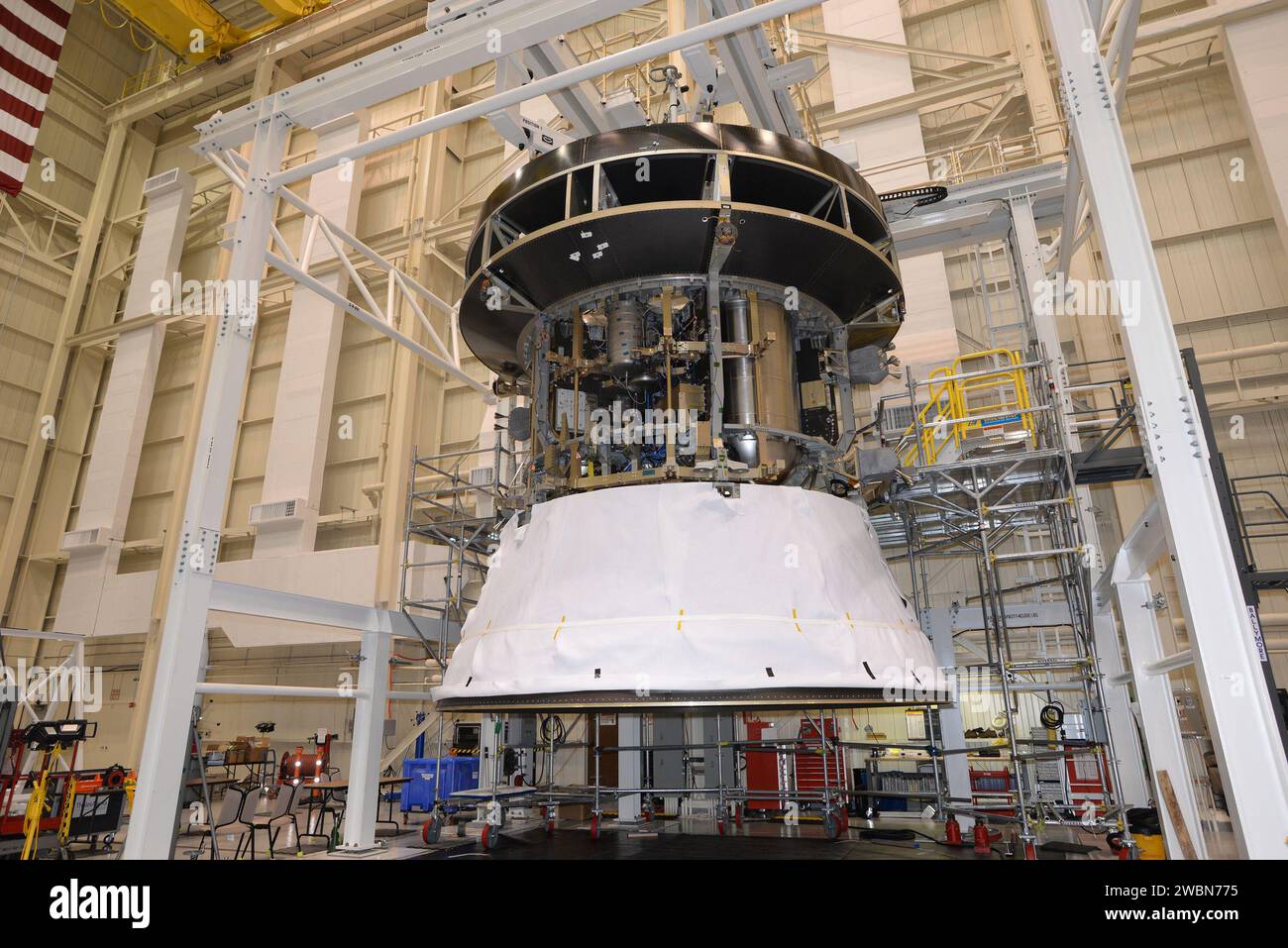 The European Service Module structural test model, shown on Jan. 23 ...