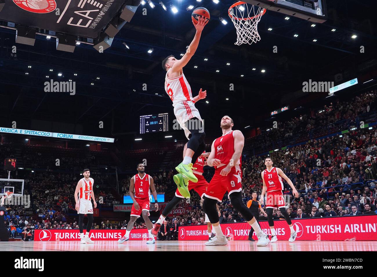 Milan, Italy. 11th Jan, 2024. Nemania Nedovic (Crvena Zvezda Belgrade ...