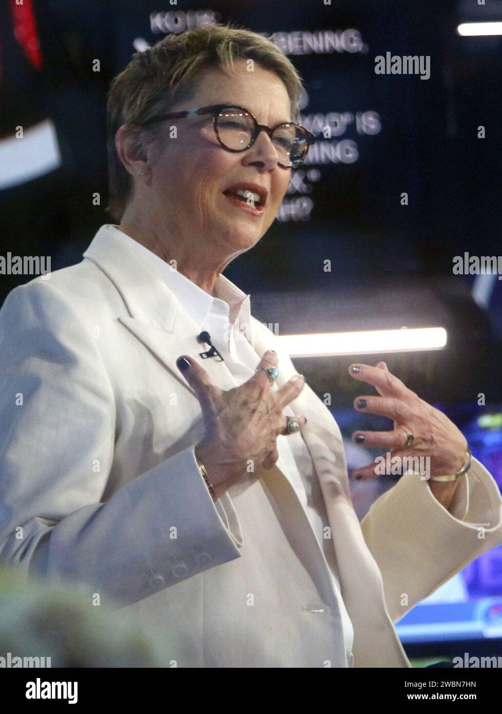 New York, NY, USA. 11th Jan, 2024. Annette Bening Seen At NBC's Today ...