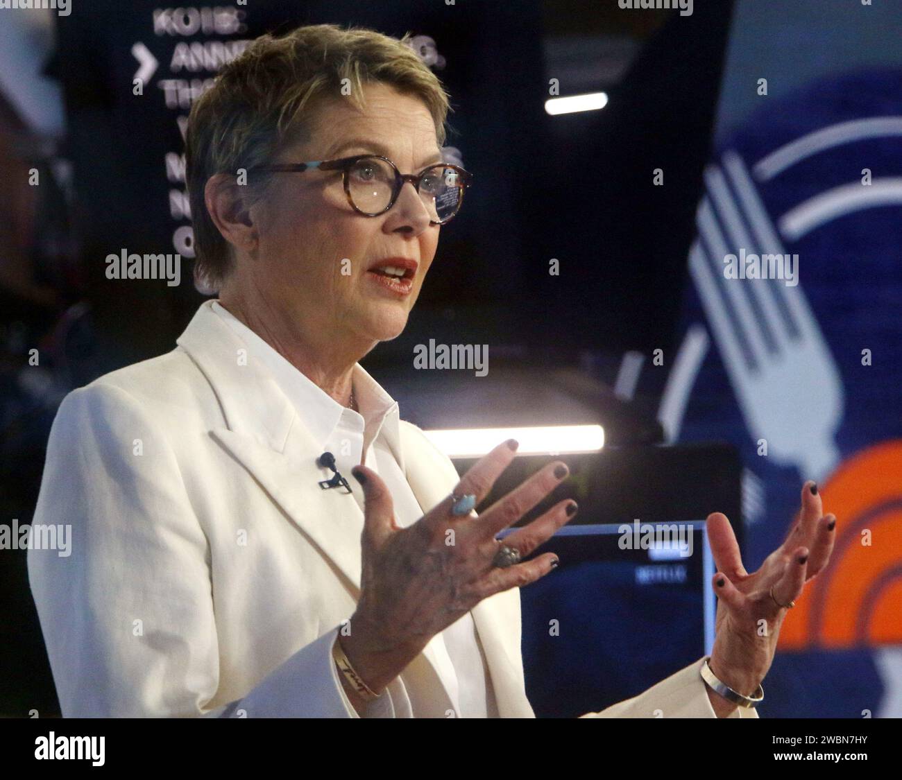 New York, NY, USA. 11th Jan, 2024. Annette Bening Seen At NBC's Today ...
