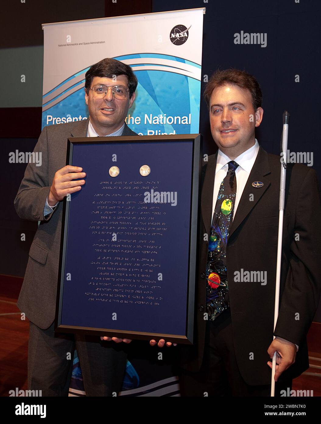 NASA Associate Administrator Chris Scolese, left, and Mark Riccobono ...