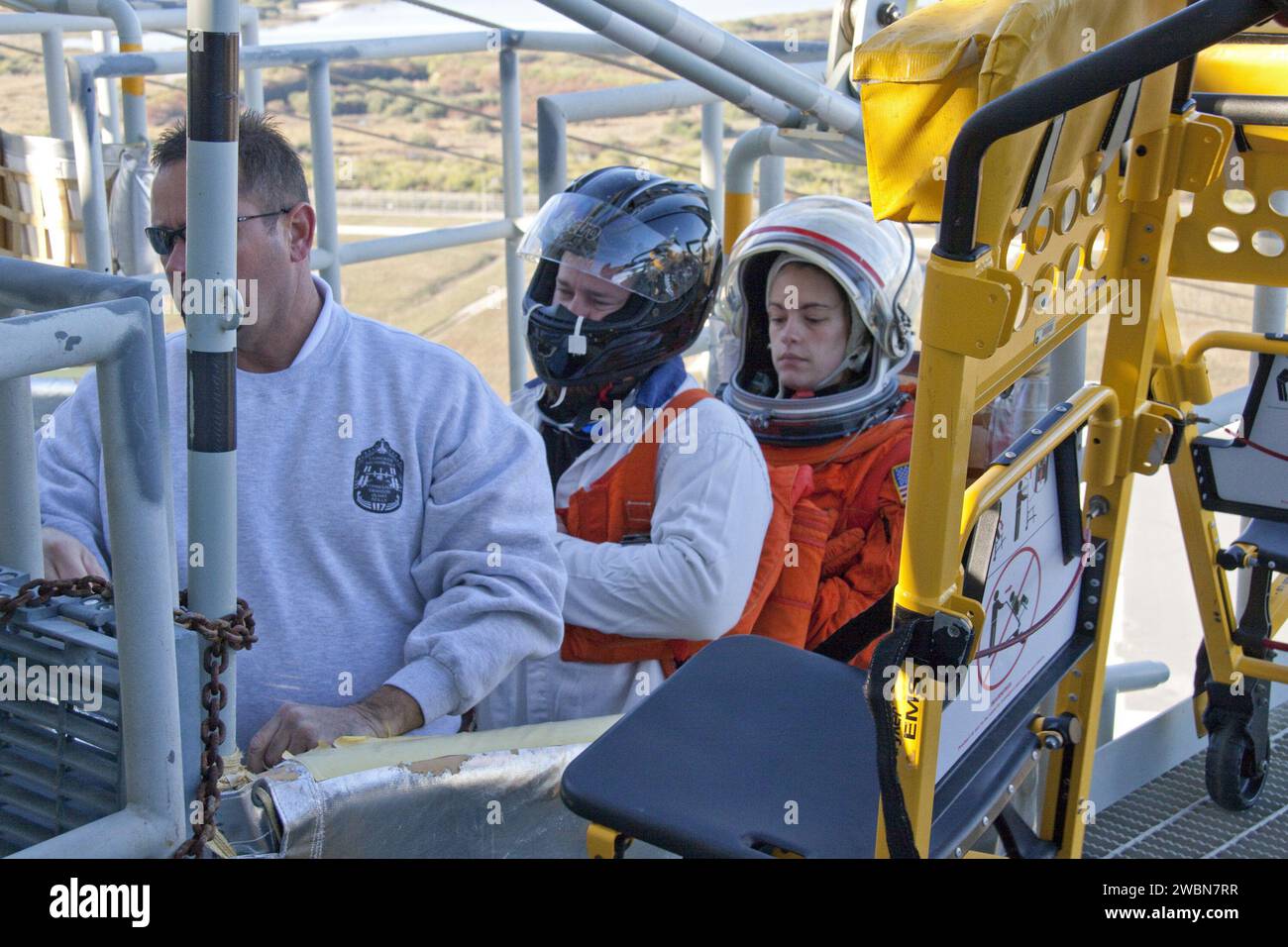 Emergency escape training at Kennedy Space Center's Launch Pad 39A ...