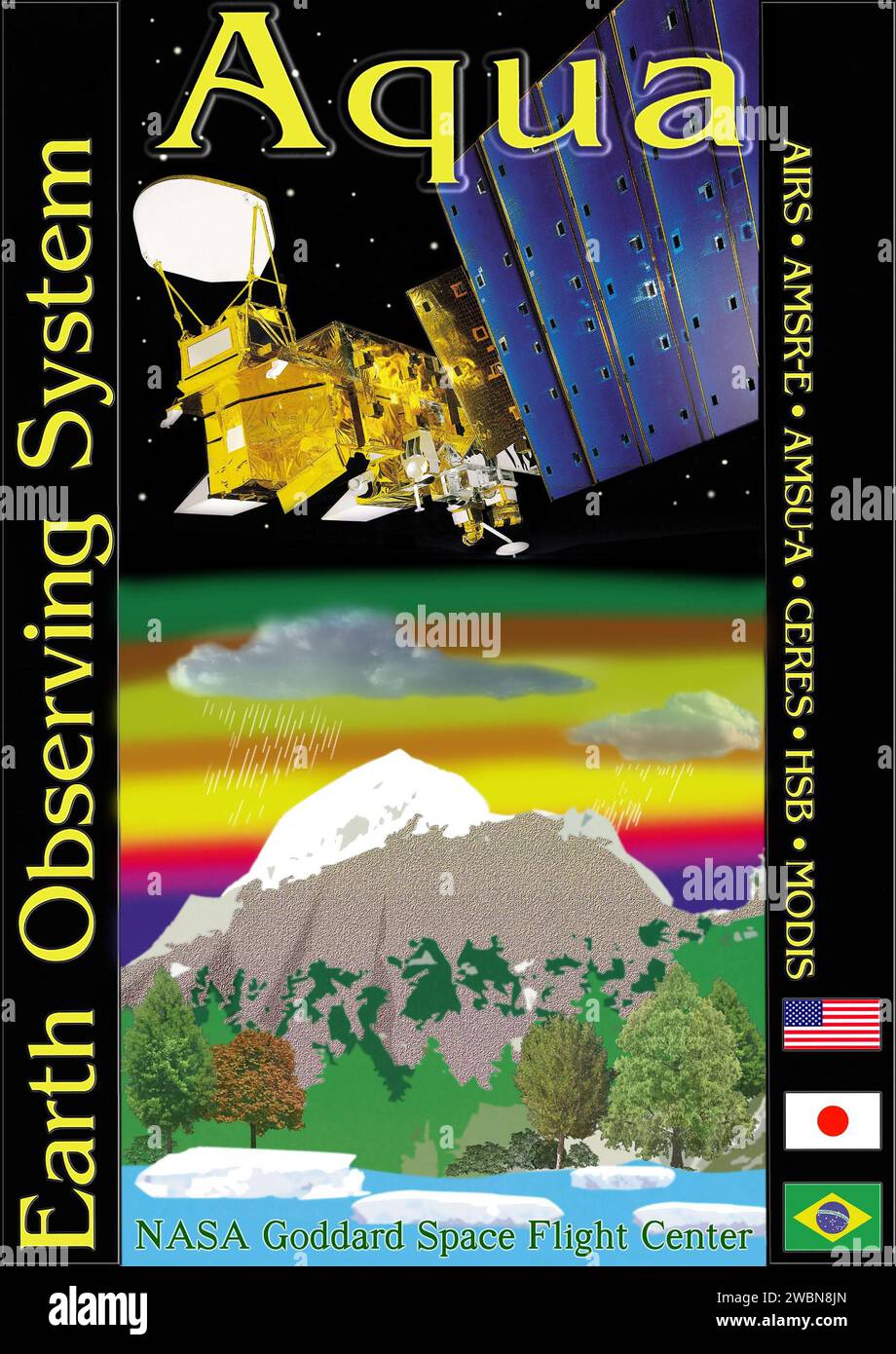 KENNEDY SPACE CENTER, FLA. -- The Aqua-EOS logo. Aqua is one of a ...