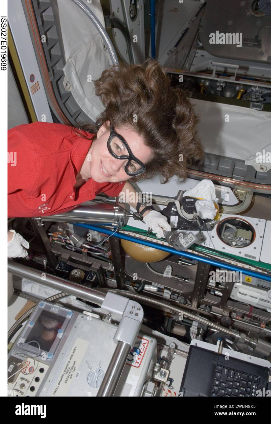 ISS027-E-019689 (22 April 2011) --- NASA astronaut Cady Coleman ...