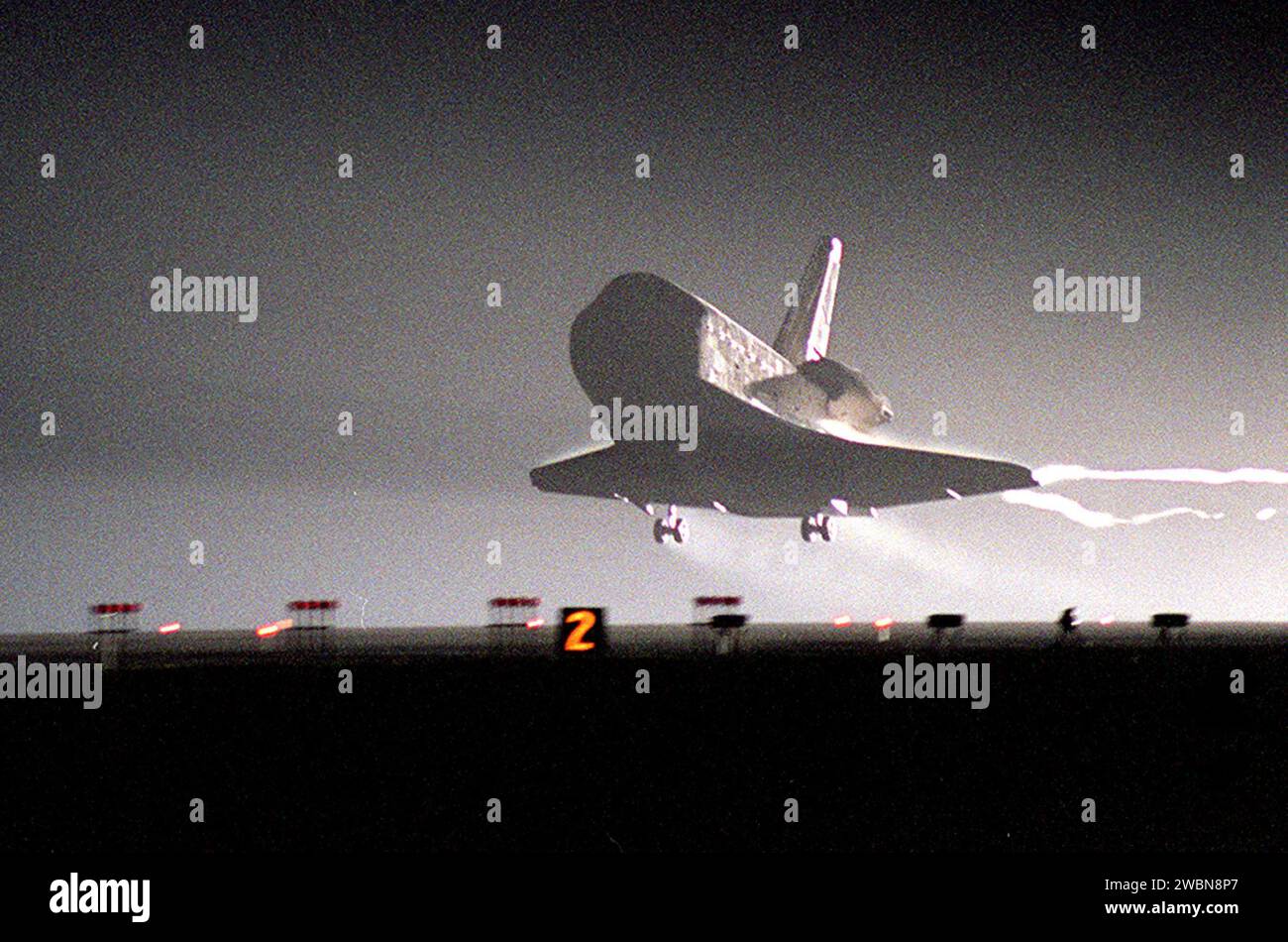 KENNEDY SPACE CENTER, Fla. -- Space Shuttle Atlantis presents a ...