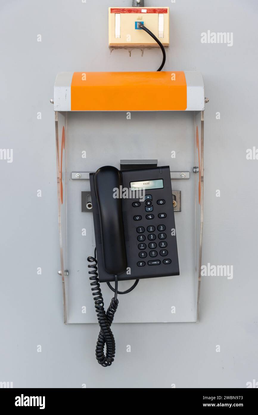 Inside telephone box hi-res stock photography and images - Alamy