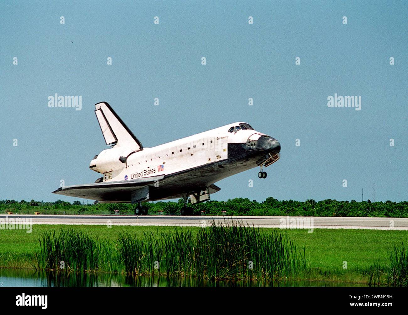 Orbiter Discovery and its crew landed at Kennedy Space Center’s Shuttle ...