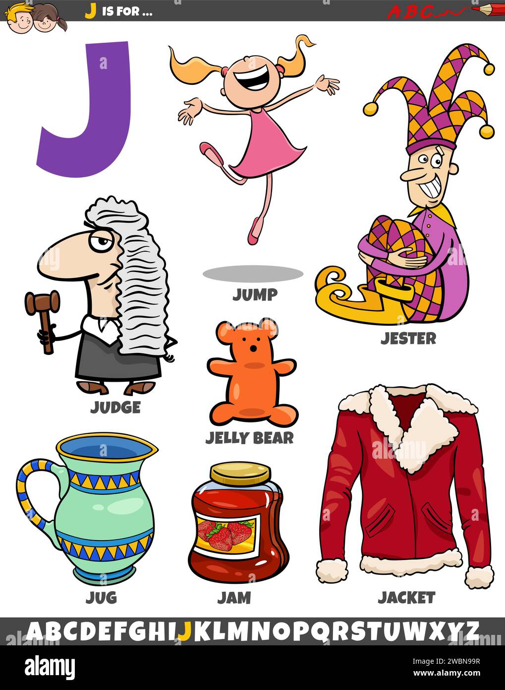 J for jug Stock Vector Images - Alamy