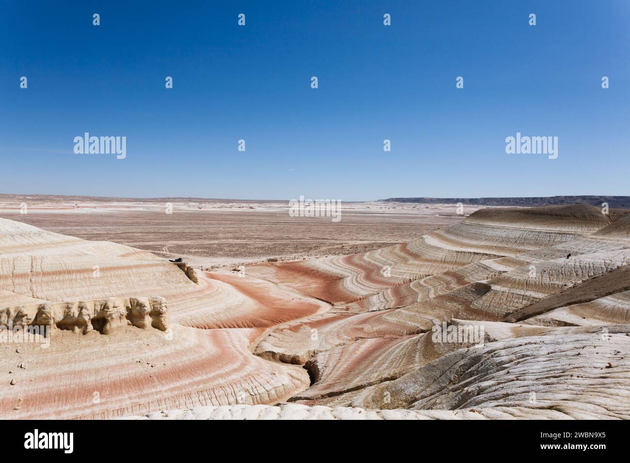 Mangystau desert landmark, Kyzylkup plateau, Kazakhstan. Central asia ...