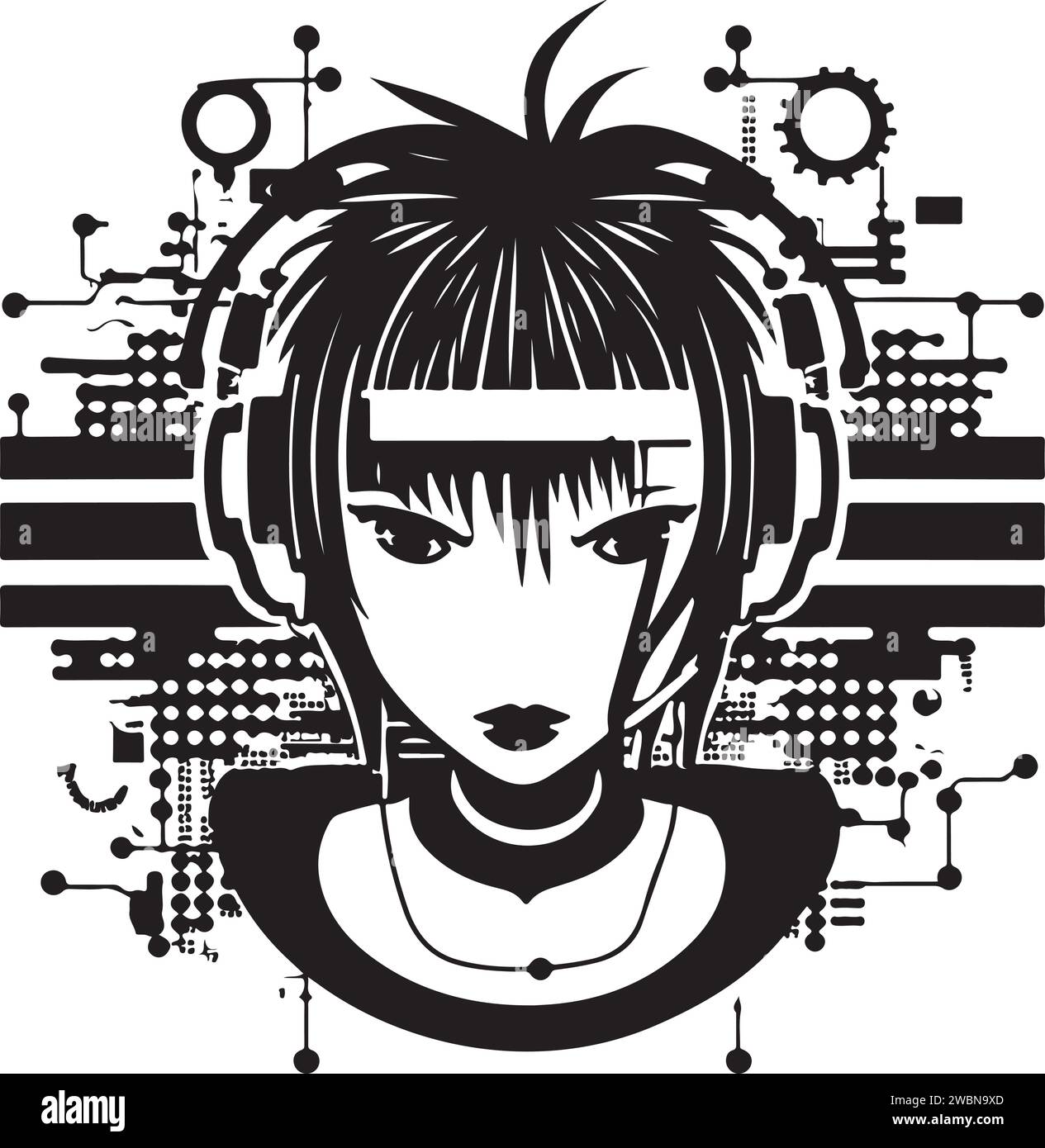 Cyber punk vector vectors hi-res stock photography and images - Alamy