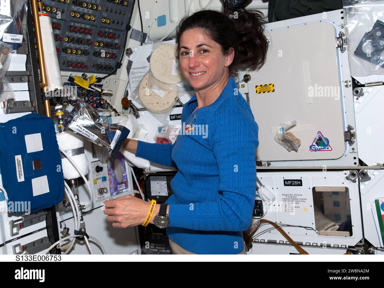 S133-E-006753 (26 Feb. 2011) --- NASA astronaut Nicole Stott, STS-133 ...