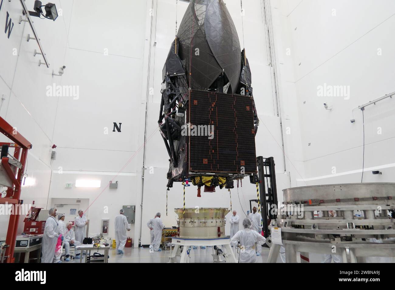 CAPE CANAVERAL, Fla. – Inside the Astrotech payload processing facility ...