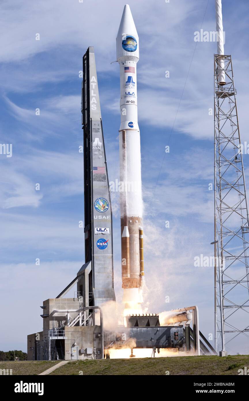 CAPE CANAVERAL, Fla. – Engine ignition lifts the United Launch Alliance Atlas V rocket carrying ...