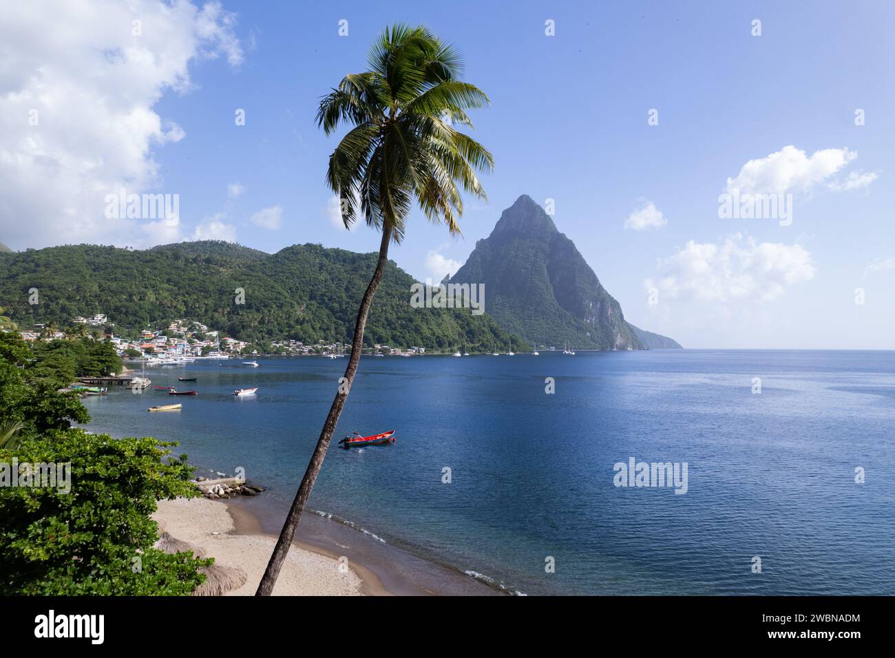 Mountains in Soufriere, Saint Lucia Stock Photo - Alamy
