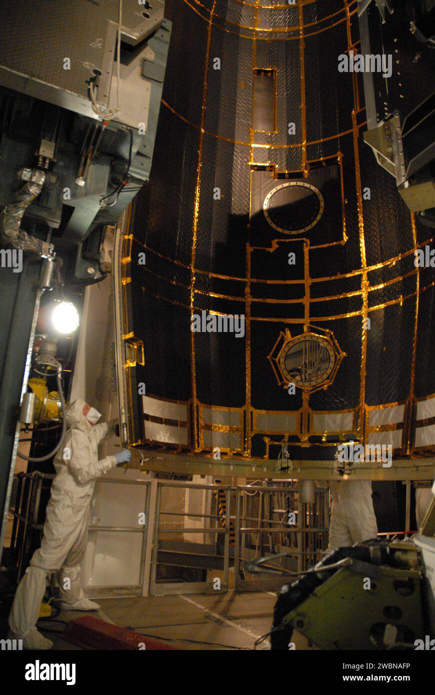 CAPE CANAVERAL, Fla. – Inside the mobile service tower on Launch Pad 17 ...