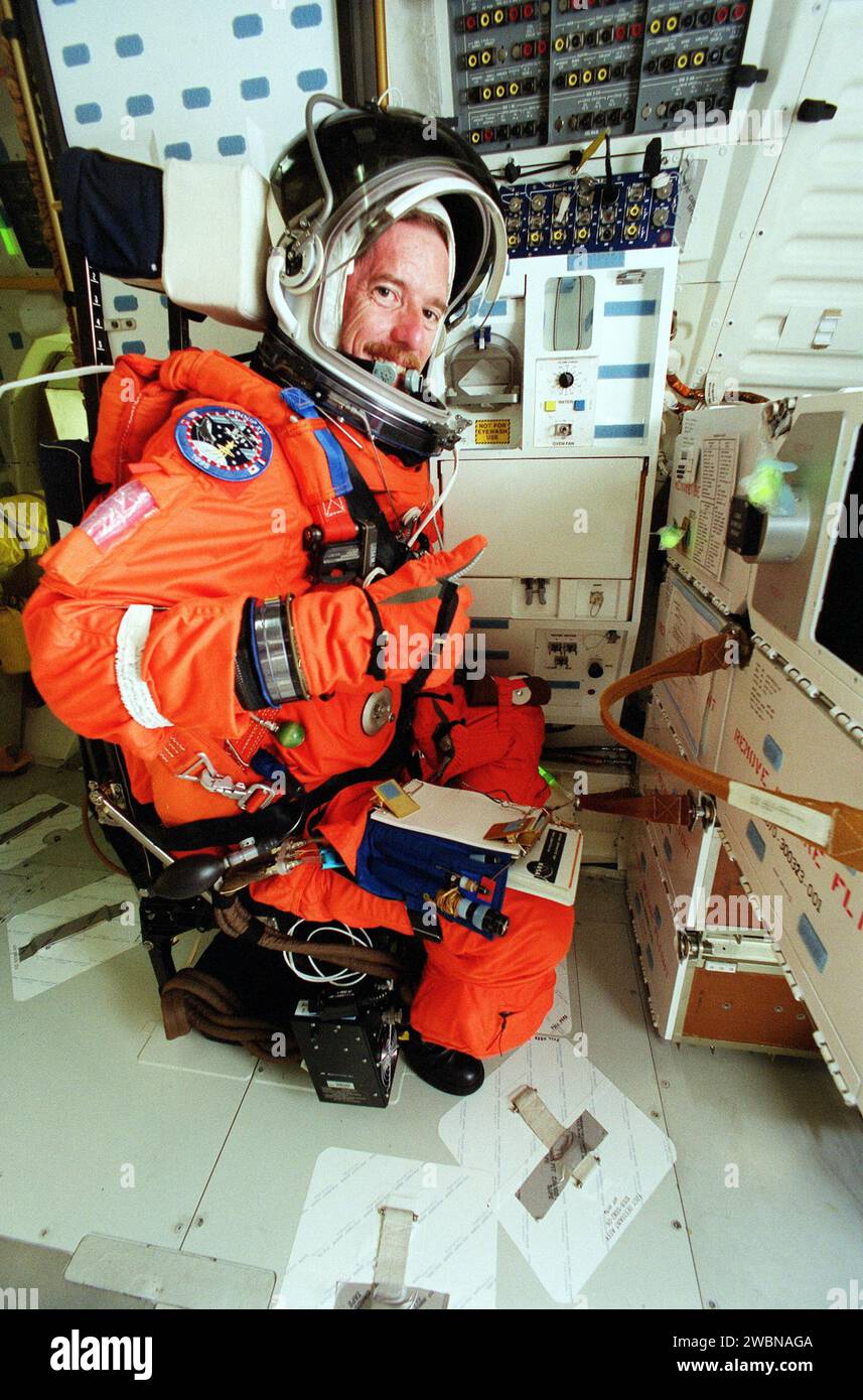 KENNEDY SPACE CENTER, Fla. -- STS-104 Mission Specialist James F ...