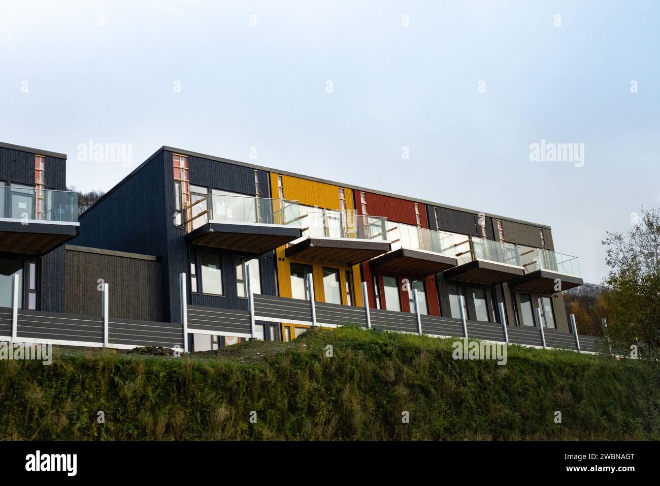 Colorful Houses in Norway Stock Photo - Alamy